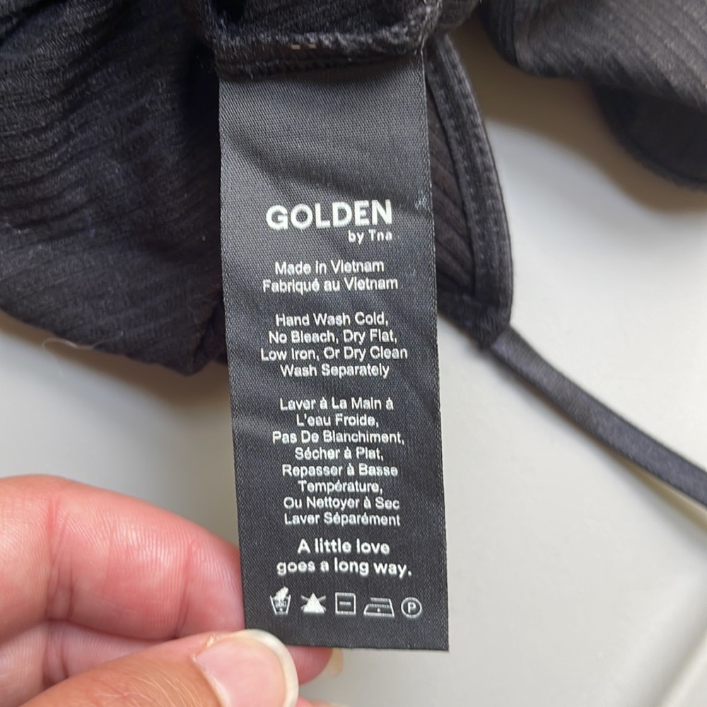 Aritzia Golden By Tna Black Bodysuit - Gem